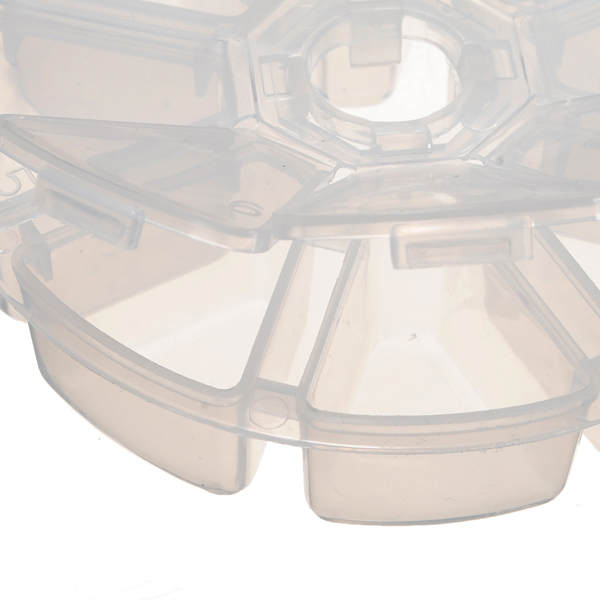 جعبه پلاستیکی 8 قسمتی گرد Plastic Storage Box 8 Cells